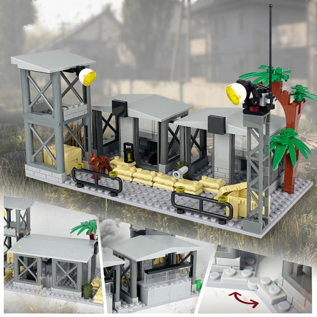 บล็อกป้อมต่อสู้ ฐานตรวจข้ามพรมแดนทหาร ฐานเฝ้าระวัง Tower Combat Base ...