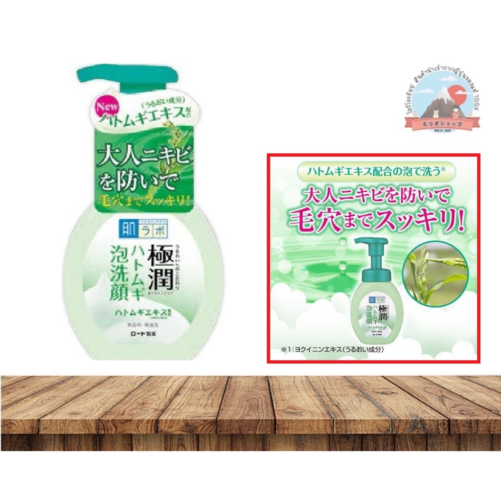 Rhoto Skin Labo Goku-jun Hatomugi foam face wash 160ml โฟมล้างหน้าแบบ ...
