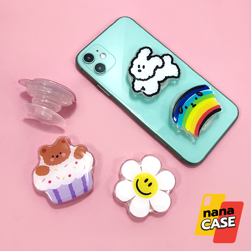 พร้อมส่ง!! Griptok อะคริลิกลายน่ารัก ไม่หนามาก ป๊อปอัพติดหลังโทรศัพท์ แหวนติดโทรศัพท์ตั้งได้ ...