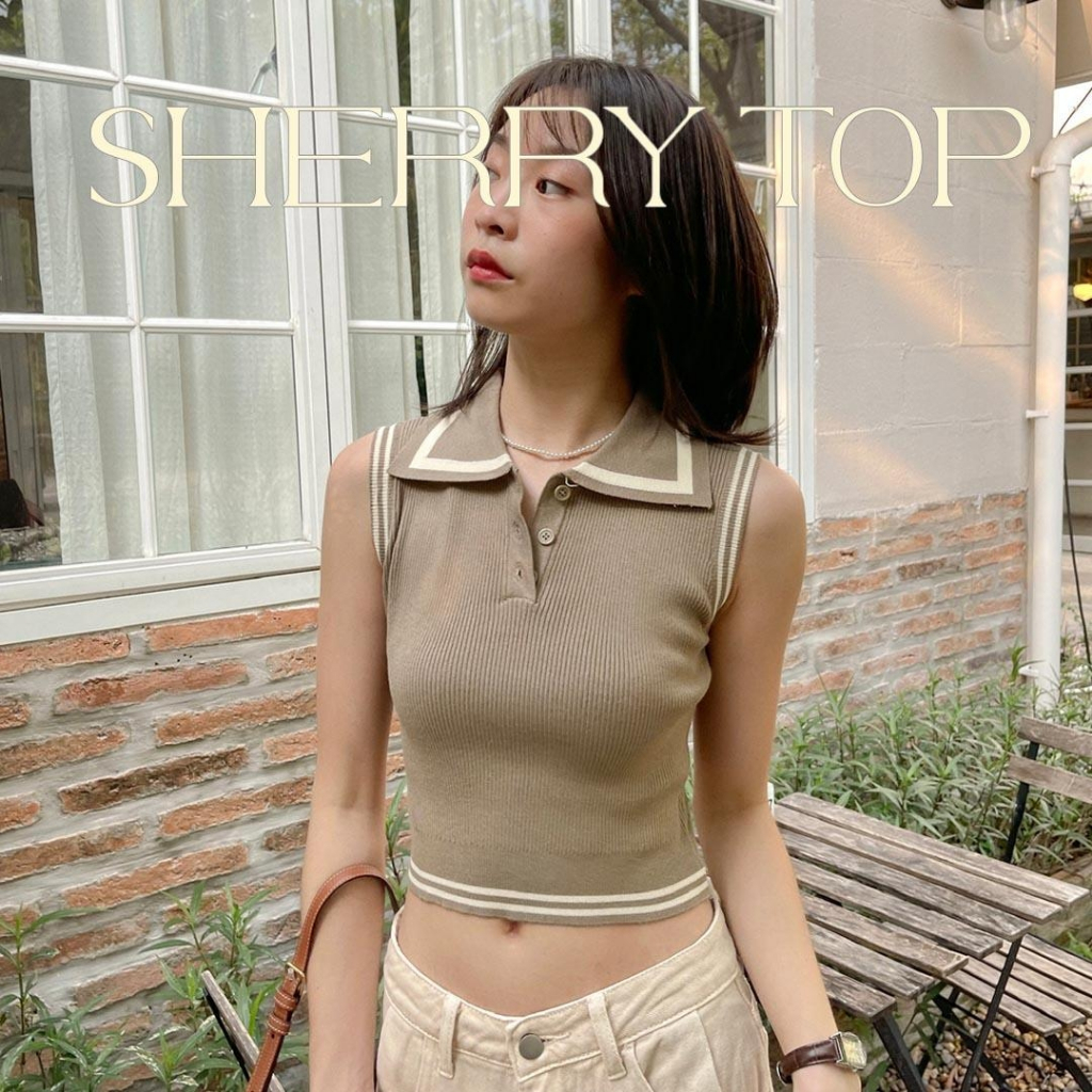 Choosedress A1875 Sherry Top เสื้อครอปโปโล | Shopee Thailand
