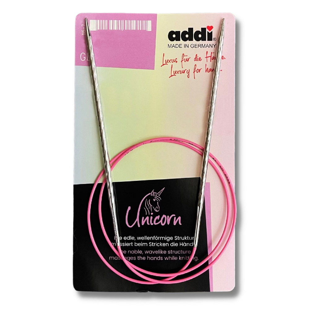Addi Unicorn Circular Knitting Needle ไม้นิตโค้งรุ่นยูนิคอร์น สายสีชมพู ...