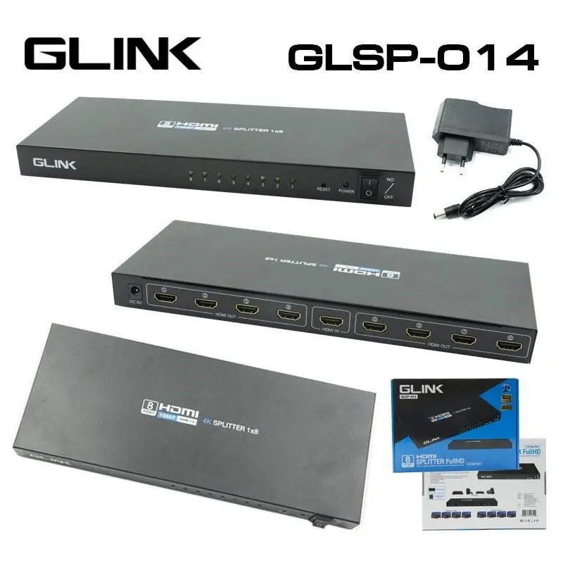 GLSP-014 GLINK 4K HDMI SPLITTER GLINK 1:8 PORT | Shopee Thailand