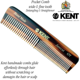 หวี KENT รุ่น OT Handmade 112mm Pocket Comb Thick/Fine Hair | Shopee Thailand