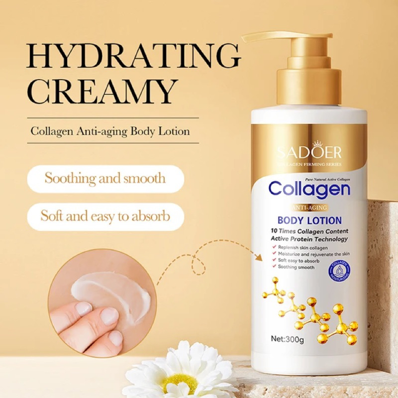 Sadoer Collagen Anti-wrinkle Body Lotion 300ml. โลชั่นคอลลาเจน | Shopee Thailand