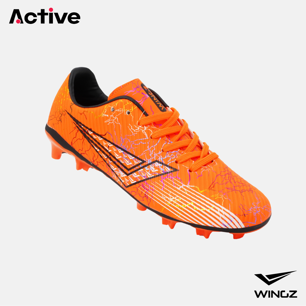 รองเท้าฟุตบอล WINGZ WZ 1215 (วิงส์) : สีขาว, สีส้ม, สีดำ | Shopee Thailand
