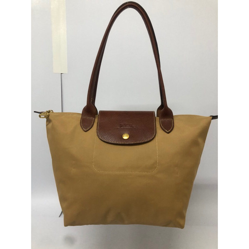 กระเป๋ามือสอง LONGCHAMP 1948 MADE IN FRANCE สีน้ำตาล ขนาด 9 นิ้วครึ่ง ...