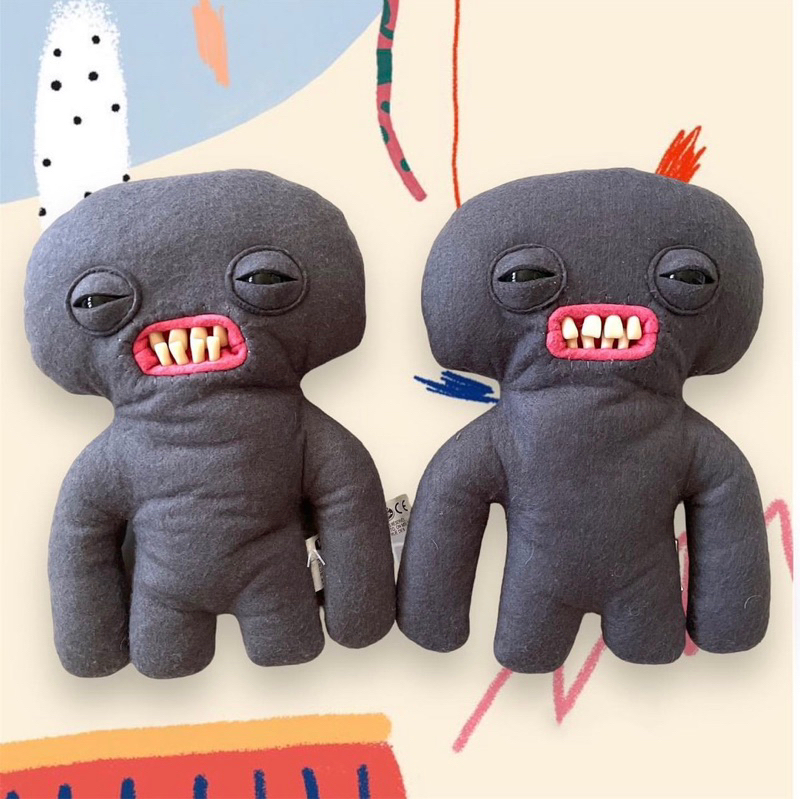 ตุ๊กตา fuggler funny ugly monster “ Squidge (Grey) “ | Shopee Thailand
