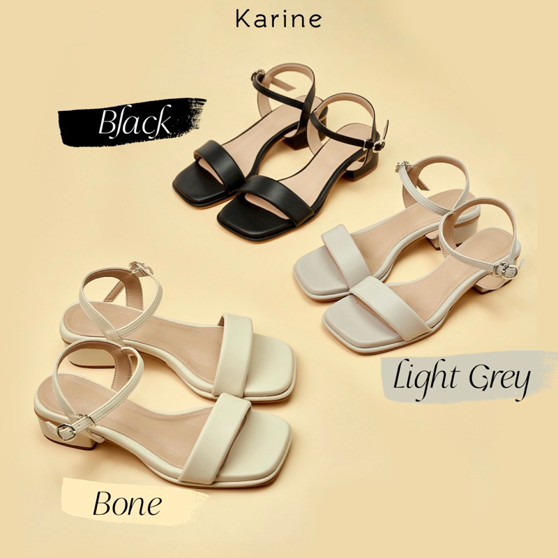 KARINE รุ่น Sandy Heels รัดส้น Low-heels 3cm | Shopee Thailand