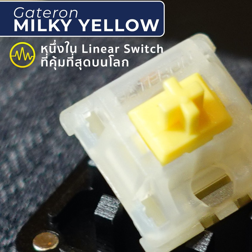 KEYBOARD SWITCH GATERON Milky Yellow PRO (Switch 5 pin) - Mechanical ...