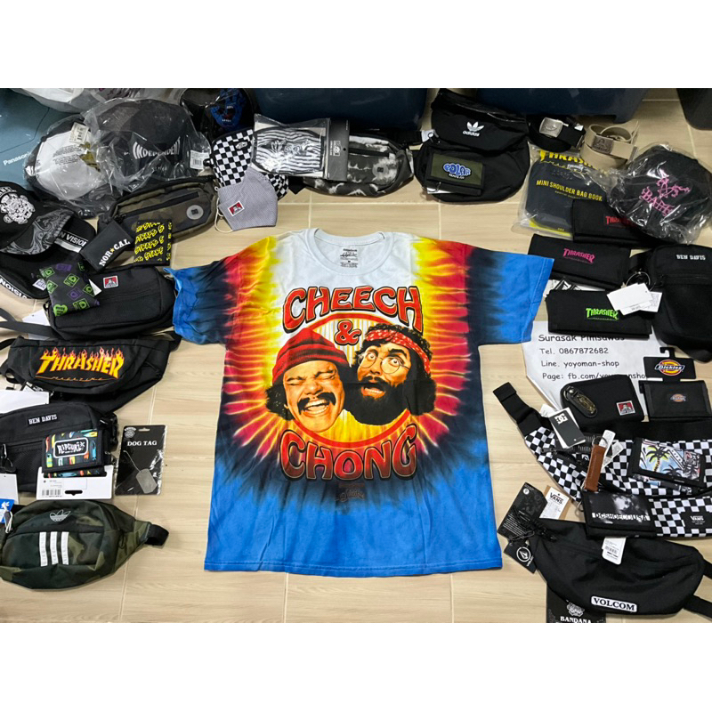 เสื้อมัดย้อม Cheech and Chong ของแท้มือ1 (ป้ายM) วัดจริงL | Shopee Thailand