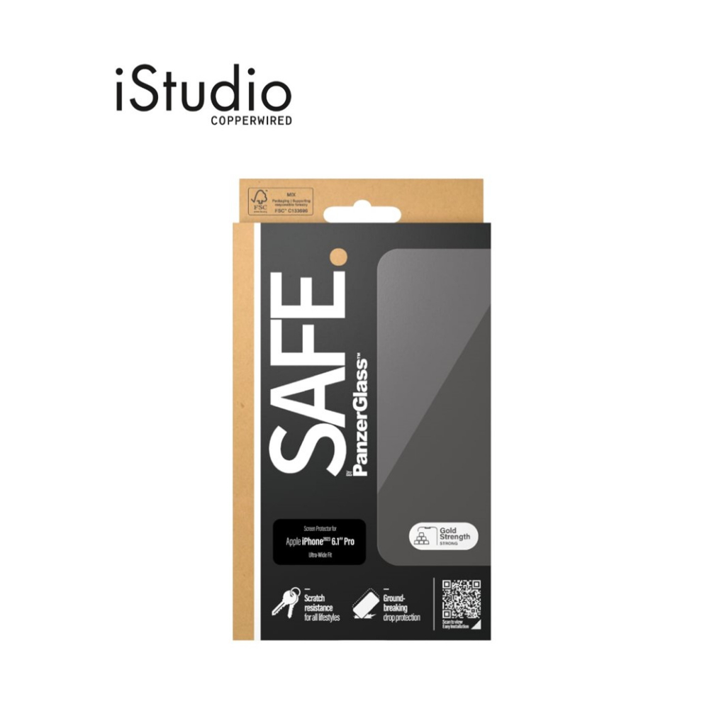 Safe ฟิล์มกระจกเต็มจอกันรอยขีดข่วน Ultra Wide Fit สำหรับ iPhone 15 Pro ...