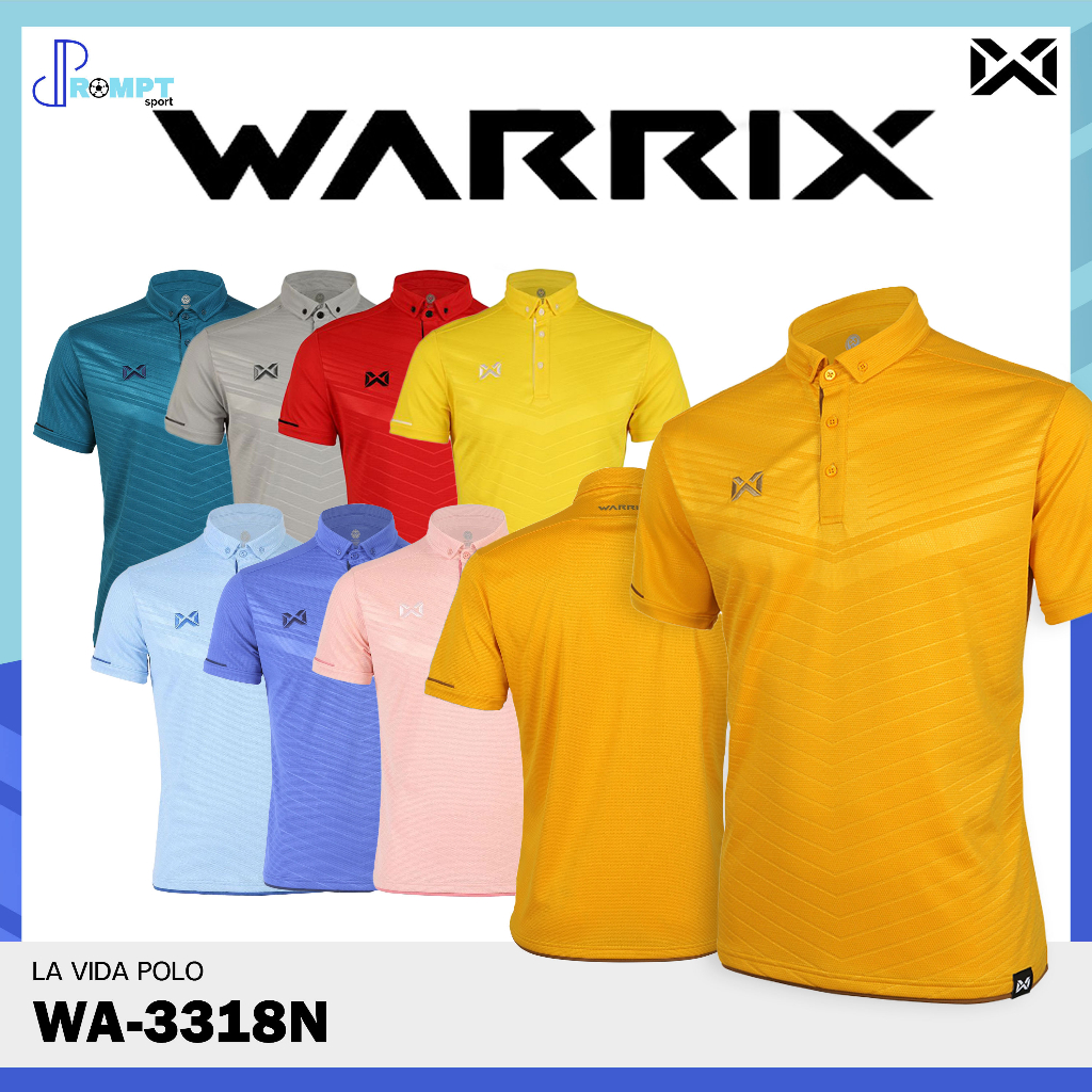 เสื้อโปโล เสื้อโปโลแขนสั้นวอริกซ์ La Vida WA-3318N WARRIX รหัส WA-3318N ของแท้100% | Shopee Thailand