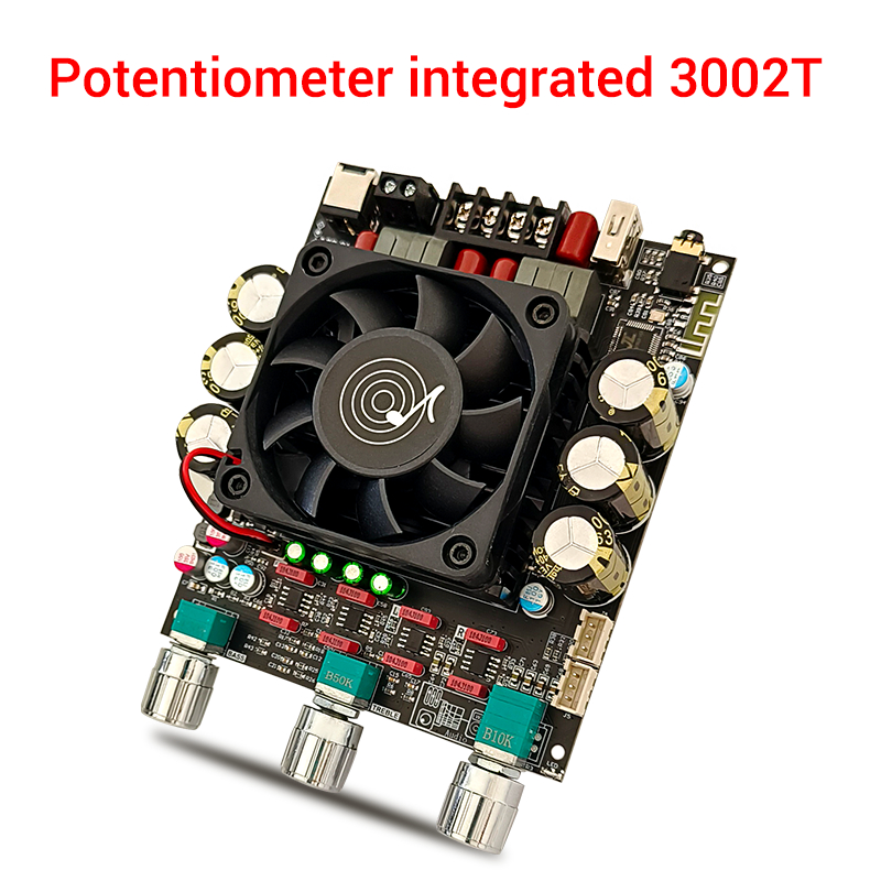 แอมป์จิ๋ว ZK 3002T 300W*2 บอร์ดขยายเสียง 2.0 แผ่นด้านหน้าไมโครโฟนขยาย ...