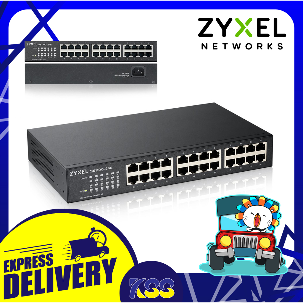 อุปกรณ์เพิ่มขยายช่องแลน ZYXEL 24 PORT UNMANAGED GIGABIT SWITCH รุ่น ...