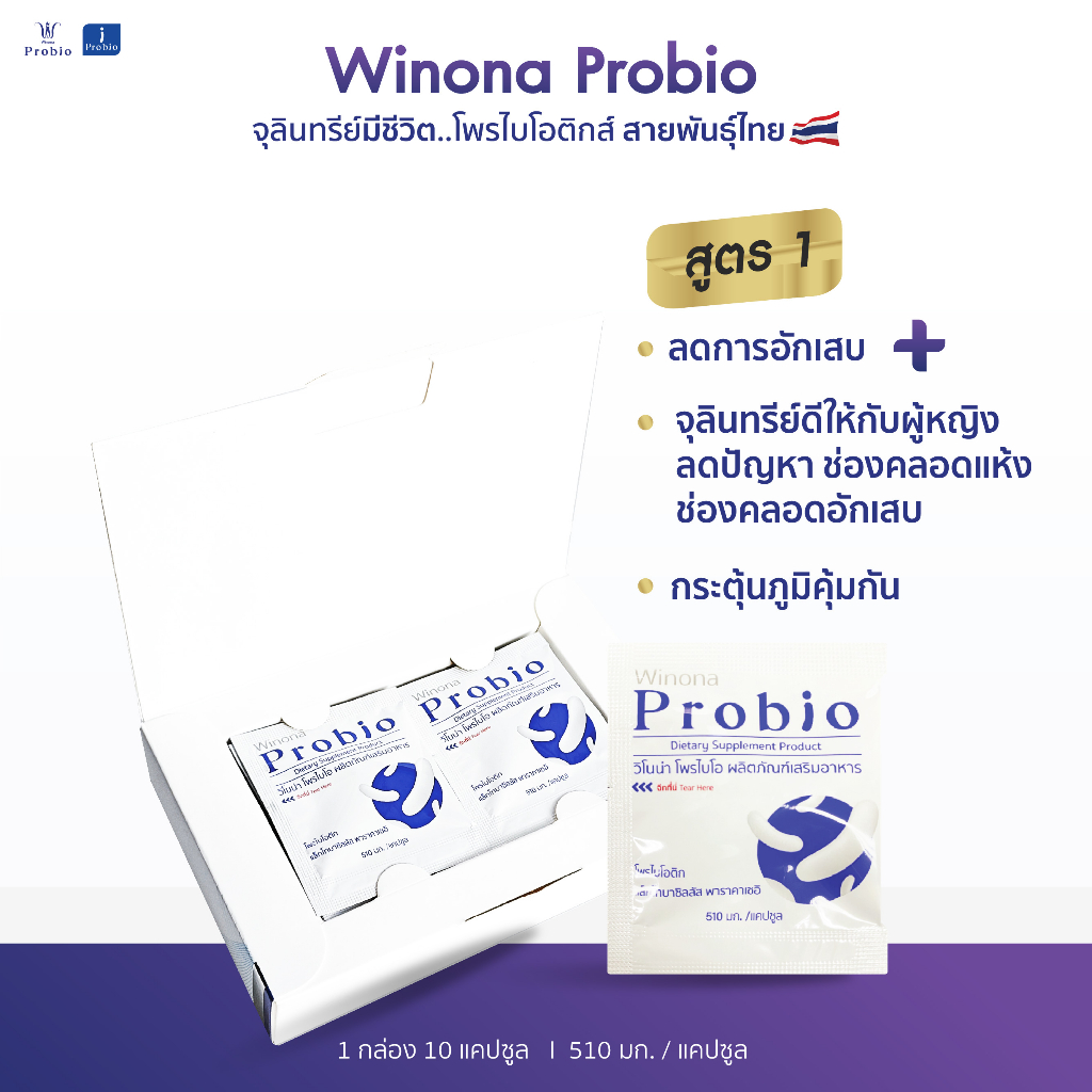 Winona Probio (สูตร 1) 1 กล่อง 10 แคปซูล | Shopee Thailand