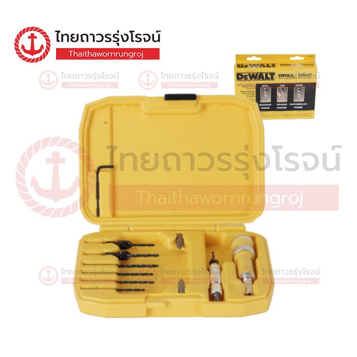 DEWALT DW2735P ชุดดอกไขควงและดอกสว่านเจาะนำ รุ่น DW2735P (12ชิ้น) |ชิ้น ...