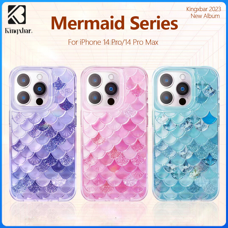 Kingxbar Mermaid Series เคสกันกระแทก เคส 3D เกล็ดนางเงือก สวยมาก สำหรับ iPhone 14Promax / 14Pro ...