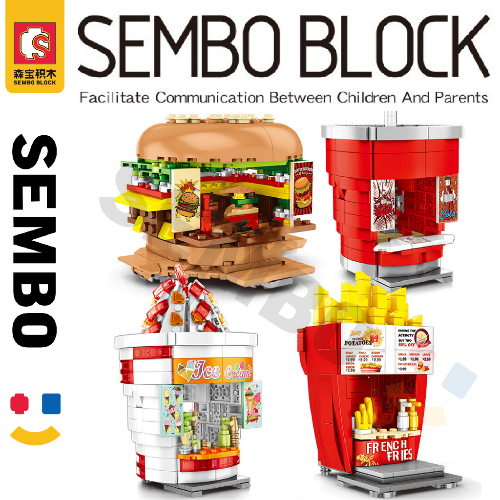 ชุดตัวต่อ SEMBO BLOCK ร้านค้า Street Food ตัวต่อร้านค้า SD601055 ...