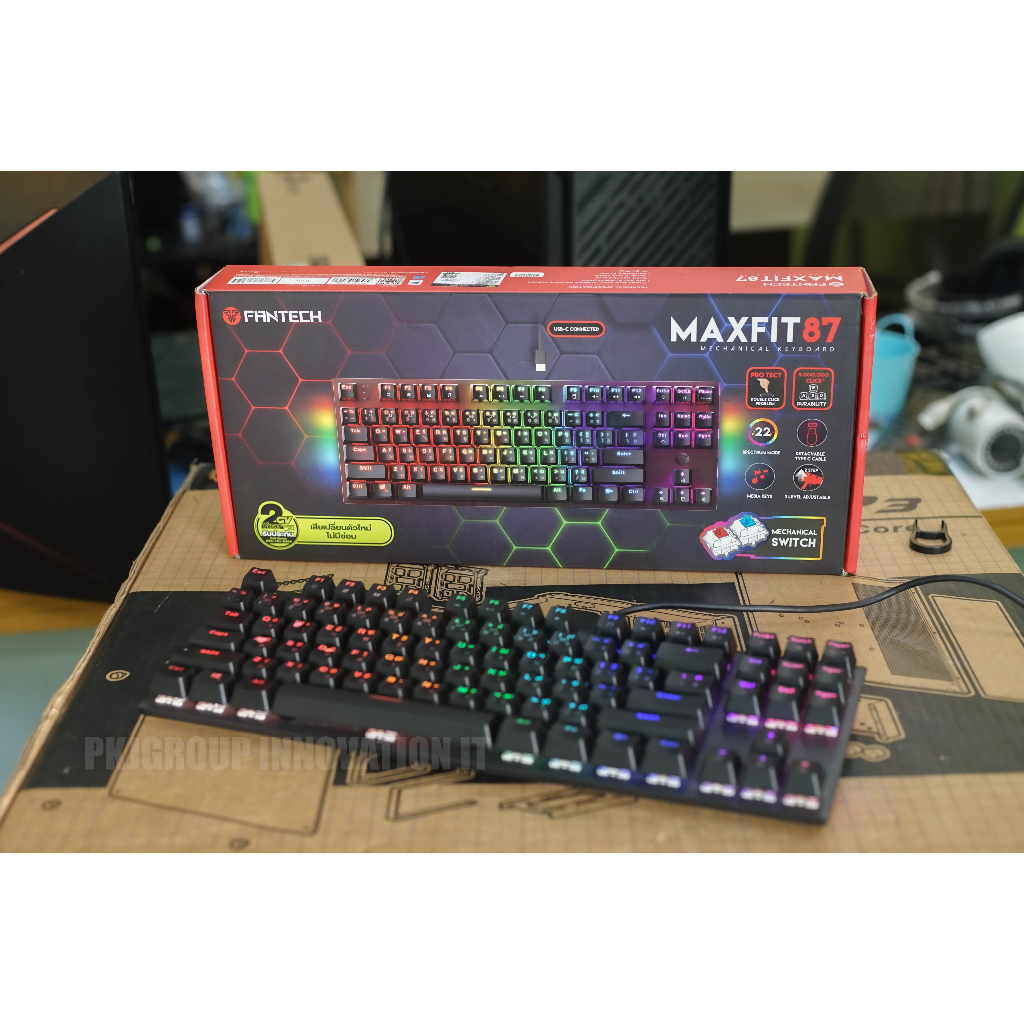 คีย์บอร์ดเล่นเกมมือสอง FANTECH MAXFIT 87 Red Switch | Shopee Thailand