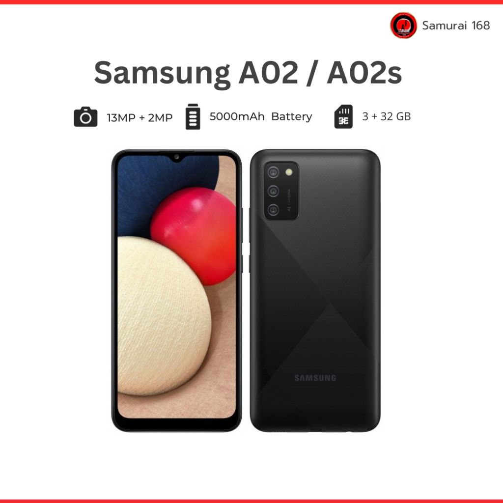 Samsung A02 / A02s จอ 6.5 นิ้ว RAM 3 ROM 32 GB มีรับประกันสินค้า ...