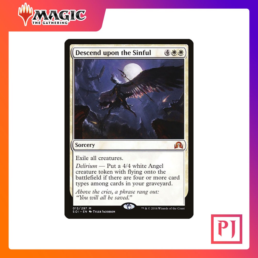 [MTG] Descend upon the Sinful [SOI] [WHITE] [MYTHIC] [NORMAL] [ENG] (การ์ดเมจิค / Magic the ...
