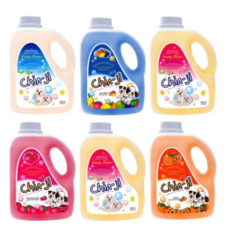 Chinji แชมพูสุนัข สูตรอ่อนโยน ผสมครีมนวด 1000ml Chin-Ji ชินจิ | Shopee ...