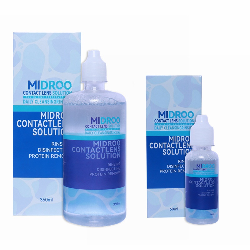 【COD】Midroo น้ำยาดูแลรักษาแว่นตา Contact Lens Solution 60ml/ 120ml ...