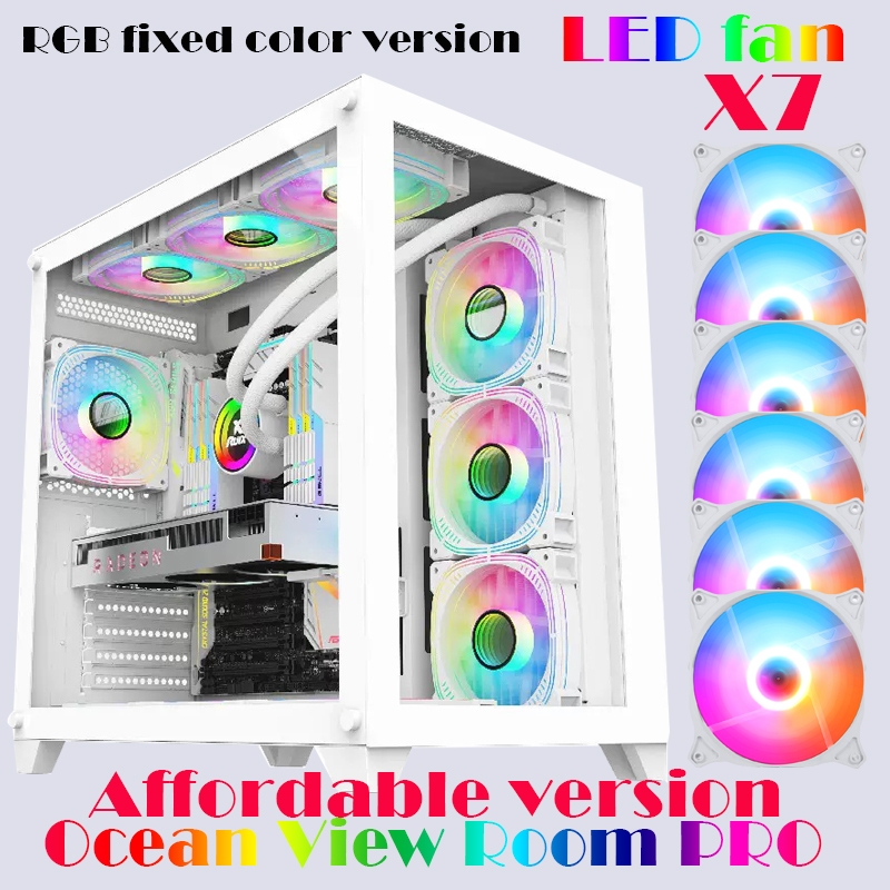 เคสคอมพิวเตอร์ PRO สำหรับห้องซีวิวเคสเดสก์ท็อปสีขาว ATX ห้องซีวิว 360 ...