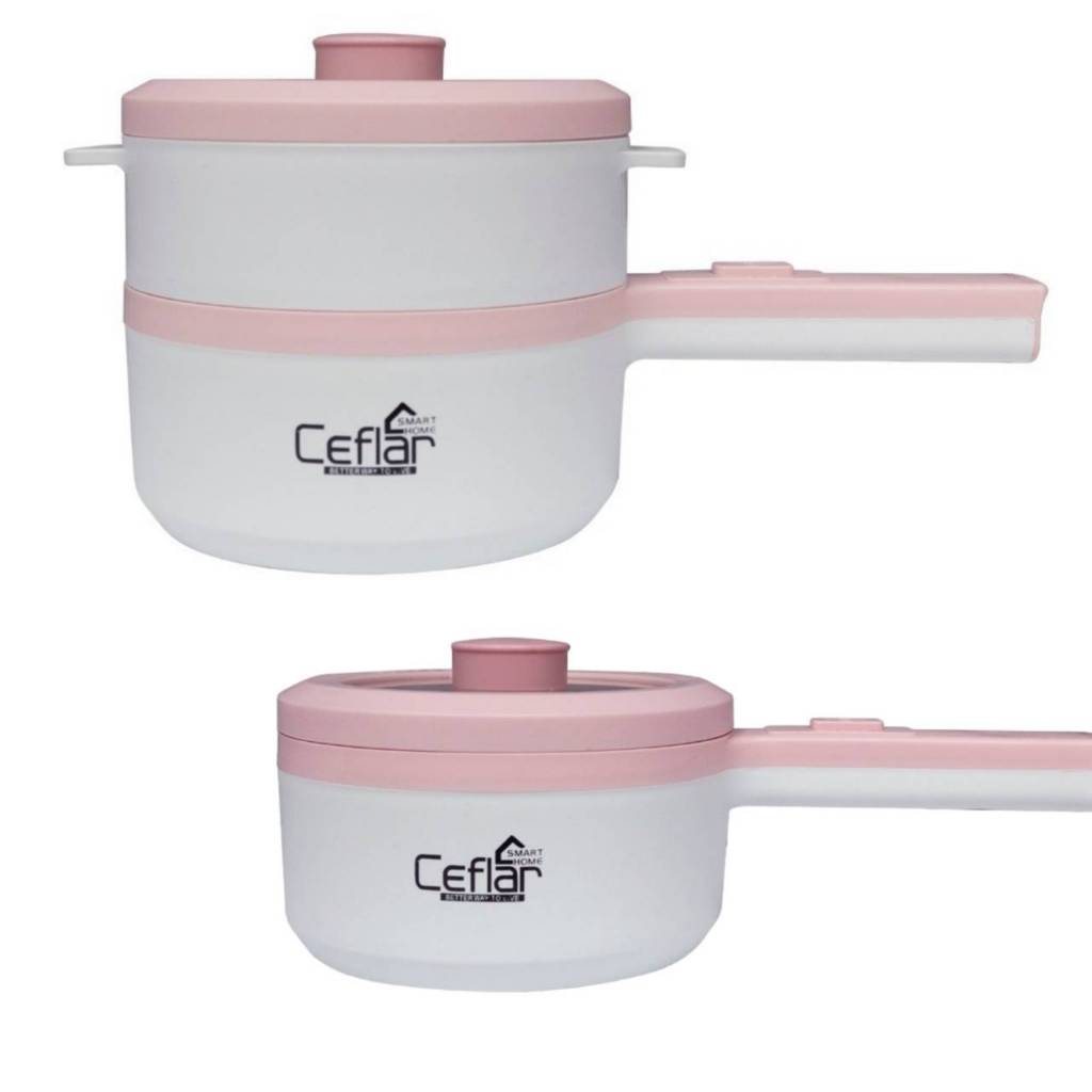 Ceflar รุ่น CSH-18 หม้ออเนกประสงค์ 2 ลิตร - ขาว ชมพู | Shopee Thailand