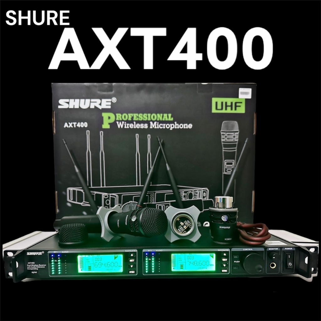 (รุ่นนิยม) AXT400 คลื่น 694-758 MHz (2หน้าจอ)) ปรับความถี่ได้ เสียงใส ...