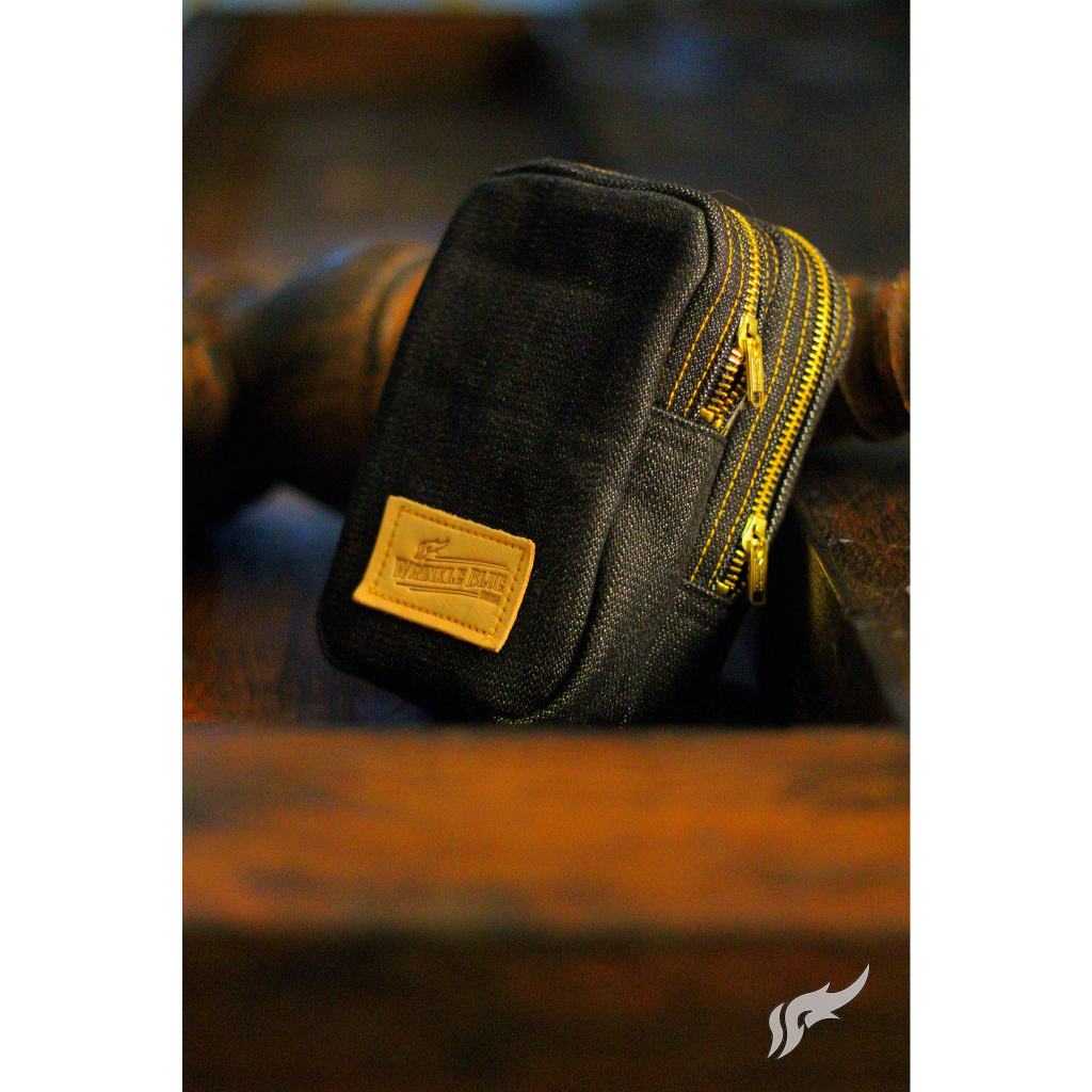 Wrinkle Blue Denim : Porch bag 16 Oz.[กระเป๋าเกี่ยวข้าง] | Shopee Thailand