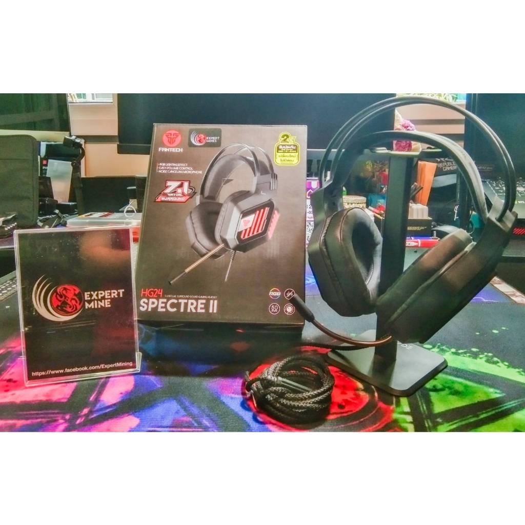 HEADSET (7.1) FANTECH HG24 SPECTRE II VIRTUAL (BLACK) | Shopee Thailand