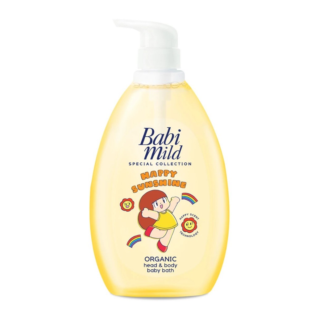 Babi Mild Happy Sunshine Organic Head & Body Baby Bath เบบี้มายด์ แฮปปี ...
