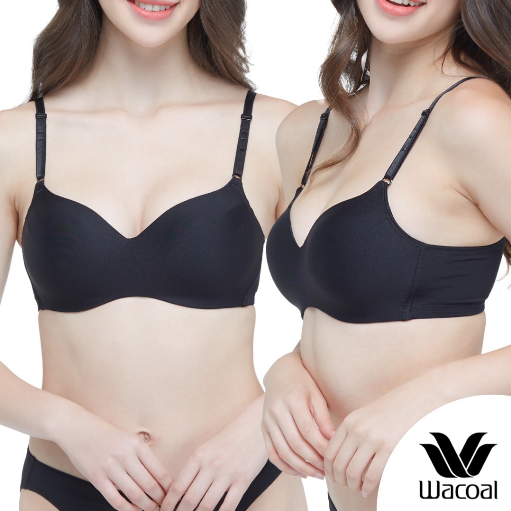 Wacoal Surprise Comfort Bra บราไร้โครง เซท 2 ชิ้น รุ่น WB3X96 สีดำ (BL) | Shopee Thailand