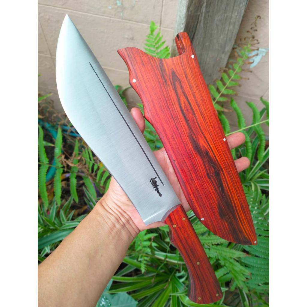 มีดเหน็บ E-Nep อีเหน็บ มีดใบตาย มีดเดินป่า มีดแคมป์ ใบ 9.2” SUP9 fulltang ผิวขัด ร่องเลือด ด้าม ...