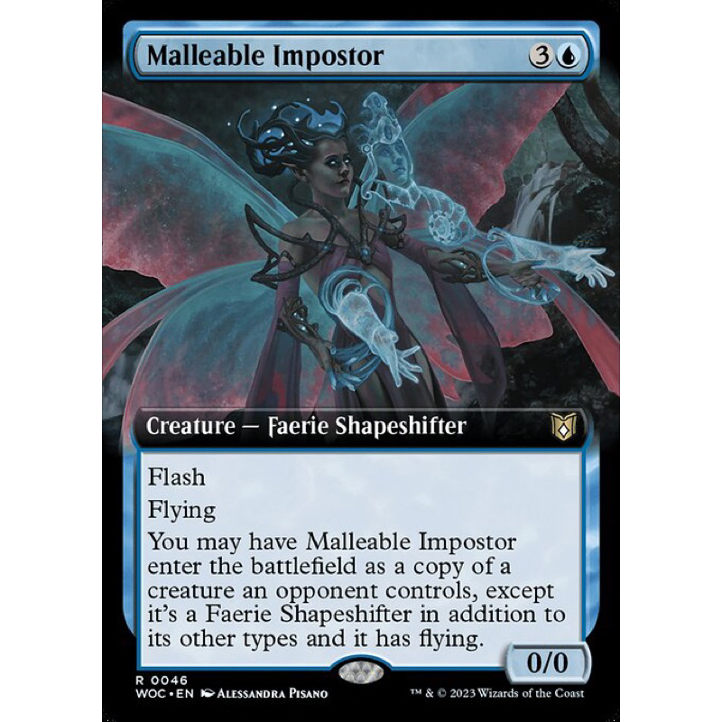 MTG SINGLE Malleable Impostor Extended Art (R) (WOC) | Shopee Thailand