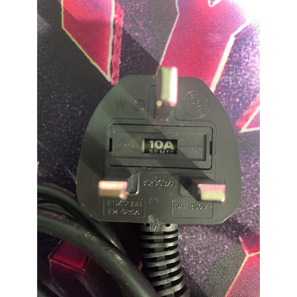 สายไฟเอซีพร้อมฟิวส์ 10A สำหรับคอมพิวเตอร์และเครื่องใช้ไฟฟ้า ยาว 1.5 ...