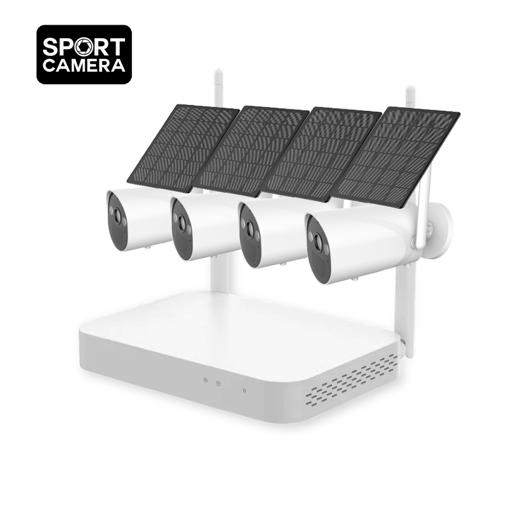 กล้องวงจรปิดไร้สายระบบ WIFI + NVR + SOLAR PANEL + แบตเตอรี่ 18650(ไม่ ...