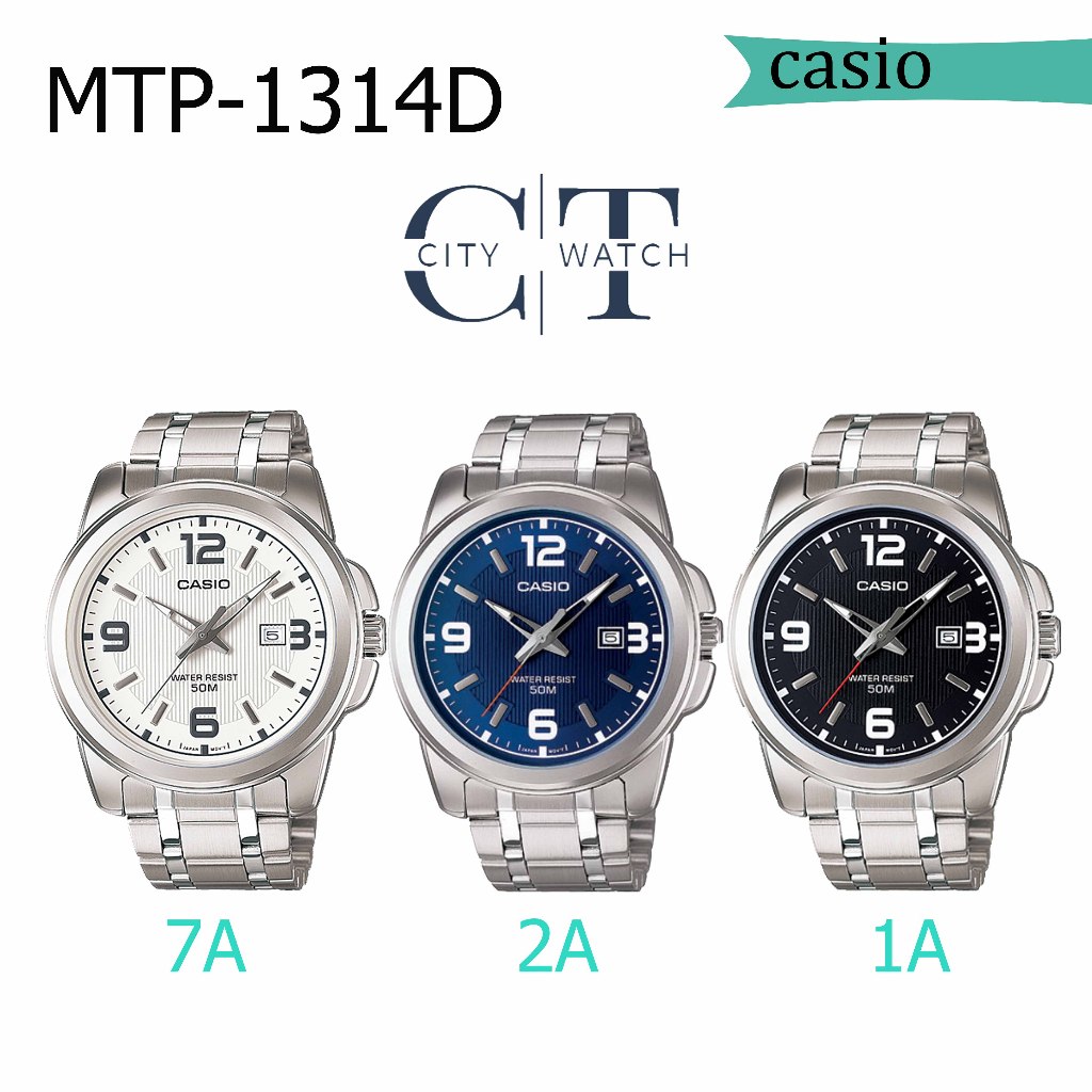 [ประกันศูนย์ 1ปี เครื่องจากศูนย์] นาฬิกาข้อมือผู้ชาย Casio รุ่น Mtp 1314d Shopee Thailand