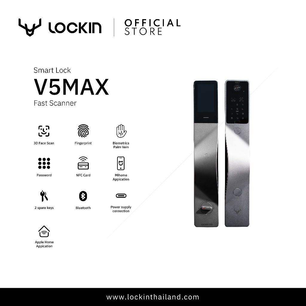 Lockin Digital Door Lock V5 Max (Right Side) | Shopee Thailand