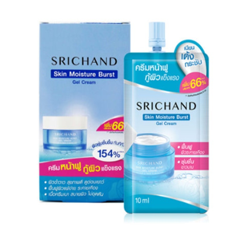(ยกกล่อง) Srichand Skin Moisture Burst Gel Cream 10g ศรีจันทร์ สกิน มอยส์เจอร์ เบิร์ส เจลครีม ...