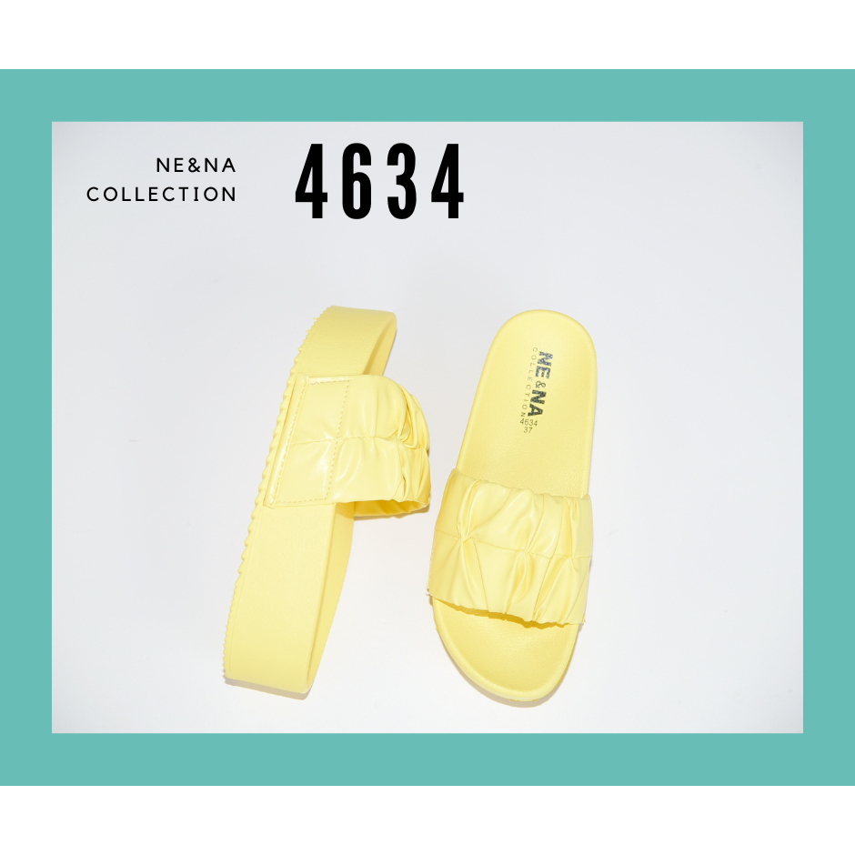 รองเท้าเเฟชั่นผู้หญิงเเบบเเตะสวมส้นตัน No. 4634 NE&NA Collection Shoes ...