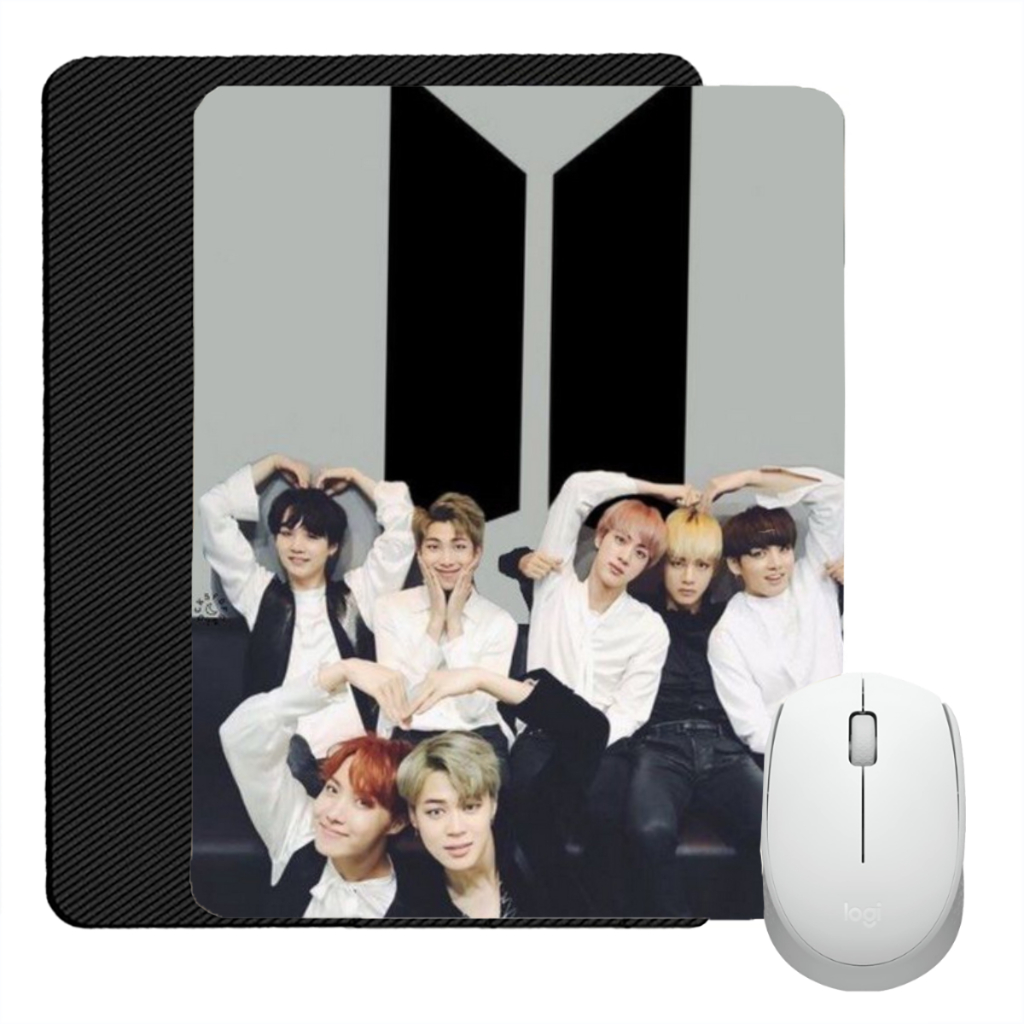 Mouse Pad แผ่นรองเมาส์ Rm อาร์เอ็ม Jin จิน Suga ชูก้า จีมิน Park Ji Min 2326