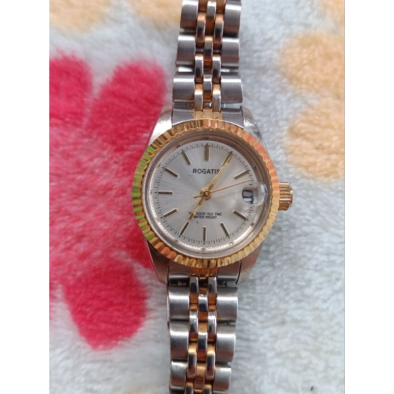 ROGATIS Lady Watch นาฬิกามือสองสุภาพสตรี สายเลสสองกษัตริย์ | Shopee ...