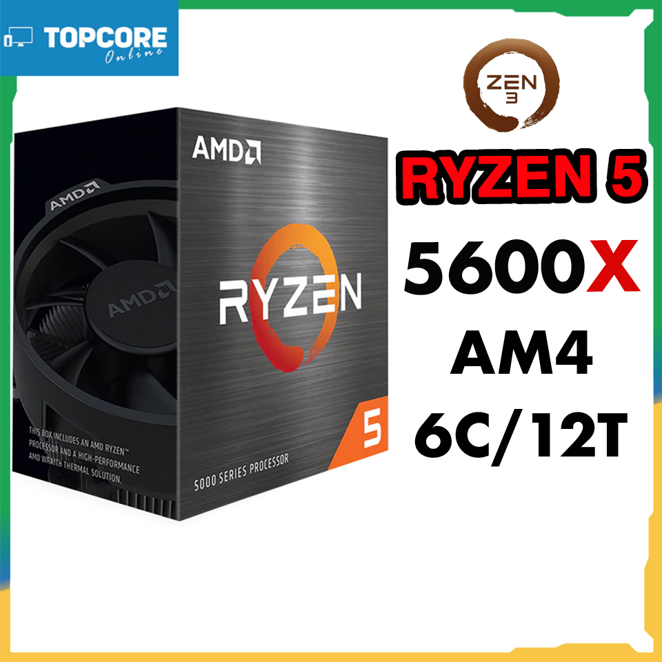 CPU AMD AM4 Ryzen 5 5600X 3.7Ghz Boot 4.6Ghz 6C/12T | Shopee Thailand