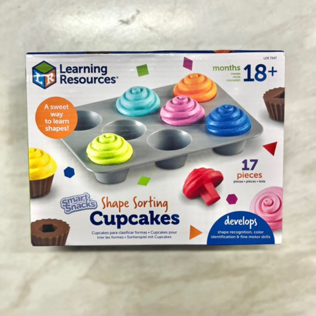 learning resources shapes sorting cupcake | Shopee Thailand
