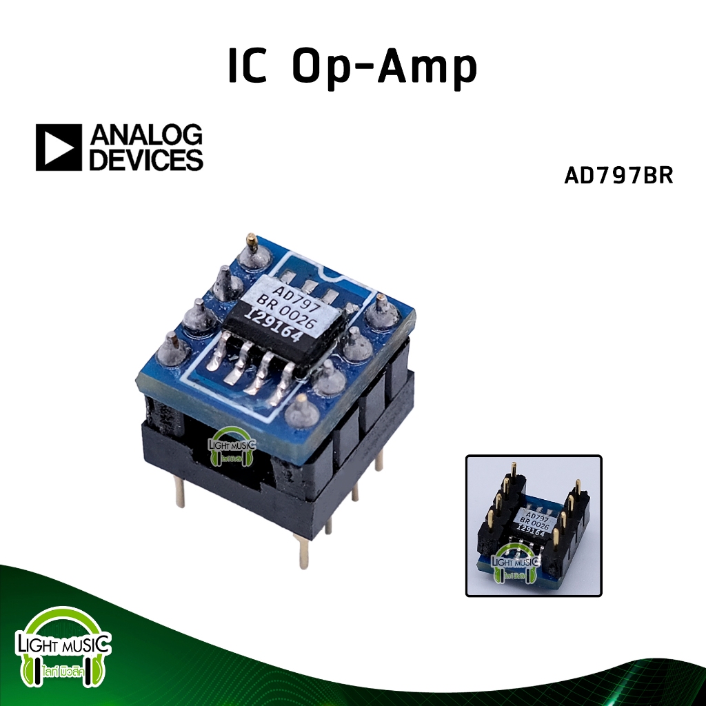IC Op-Amp AD797BR แท้ + Socket แบบ SMD เป็น Dual ออปแอม ออปแอมป์ AD797 ...