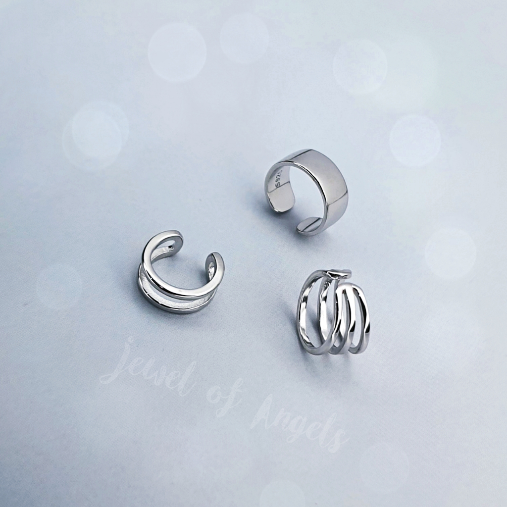 ต่างหูหนีบ Ear Cuff รุ่น Energy เงินแท้S925 ต่างหูคลิปหนีบแฉก 3แบบ สีเงิน Silver925 | Shopee ...