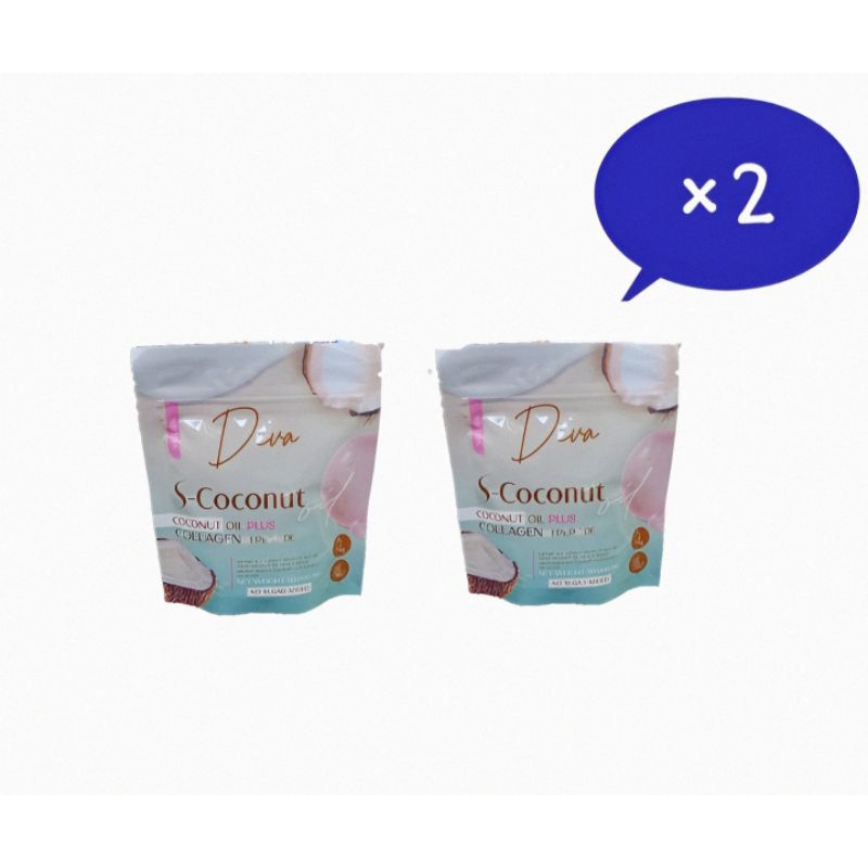 Deva s-coconut คุมหิวอิ่มนานน้ำมันมะพร้าวชนิดผง ผสมคอลลาเจนไดเปปไทด์และไฟเบอร์ 50 กรัม จำนวน 2 ...