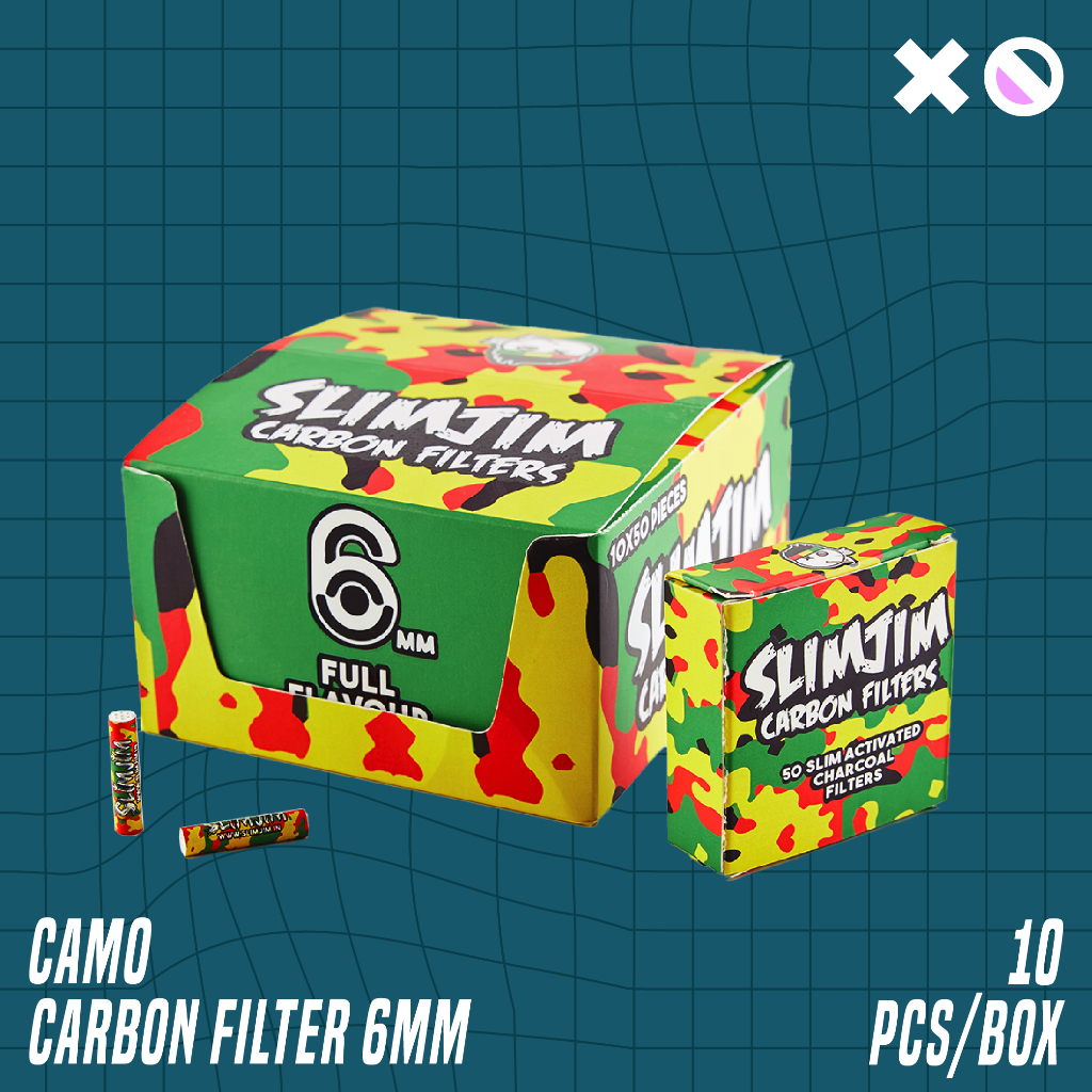 Slimjim - Camo Carbon Filters Pack of 50 (Box of 10) | Shopee Thailand